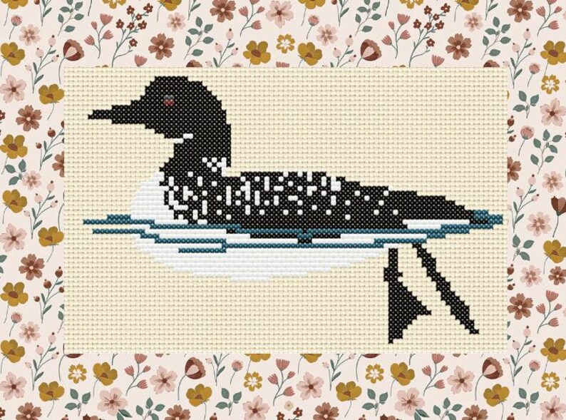 Loon in the Water Cross Stitch Pattern - Etsy