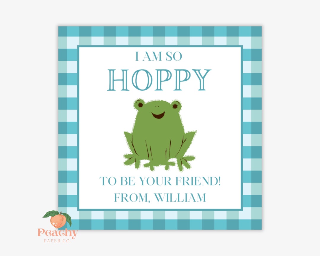 Printable so Hoppy to Be Your Friend Valentine’s Day Tag, Classroom ...