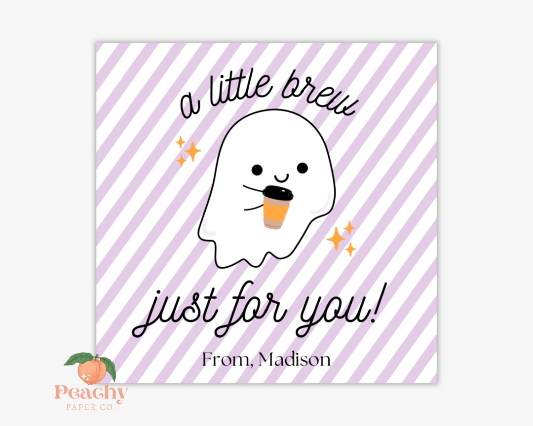 Printable Halloween Tag, Classroom Halloween Tag, Halloween Treat Bag ...
