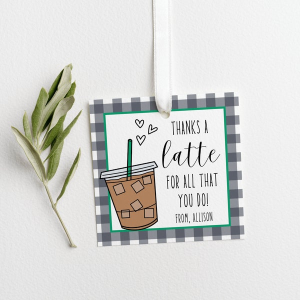 Thanks a Latte - Etsy