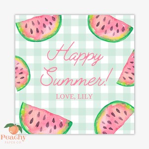 Printable Happy Summer Watermelon Tag, End of School Tag, Printable ...