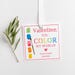 Printable Valentine’s Day Paint Tag, Watercolor Classroom Valentine’s ...