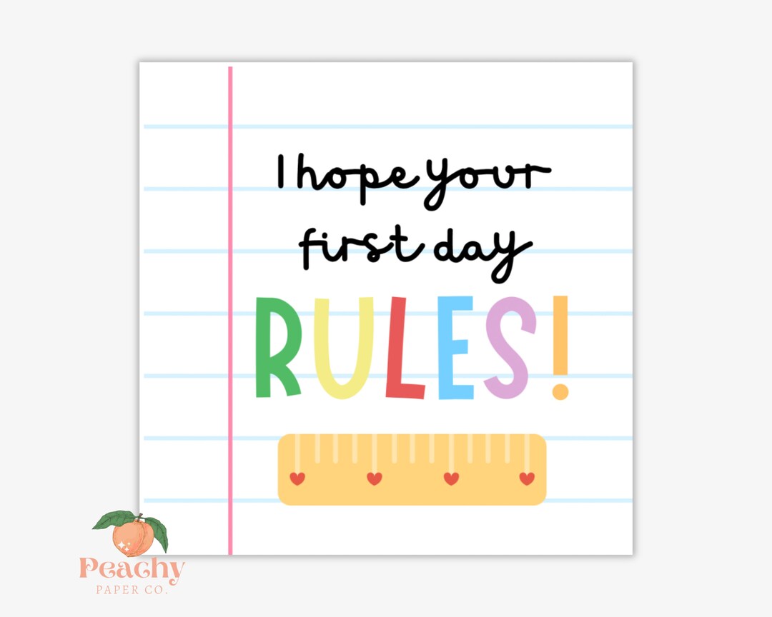 Printable Back to School Tag / First Day of School Tag / Printable ...