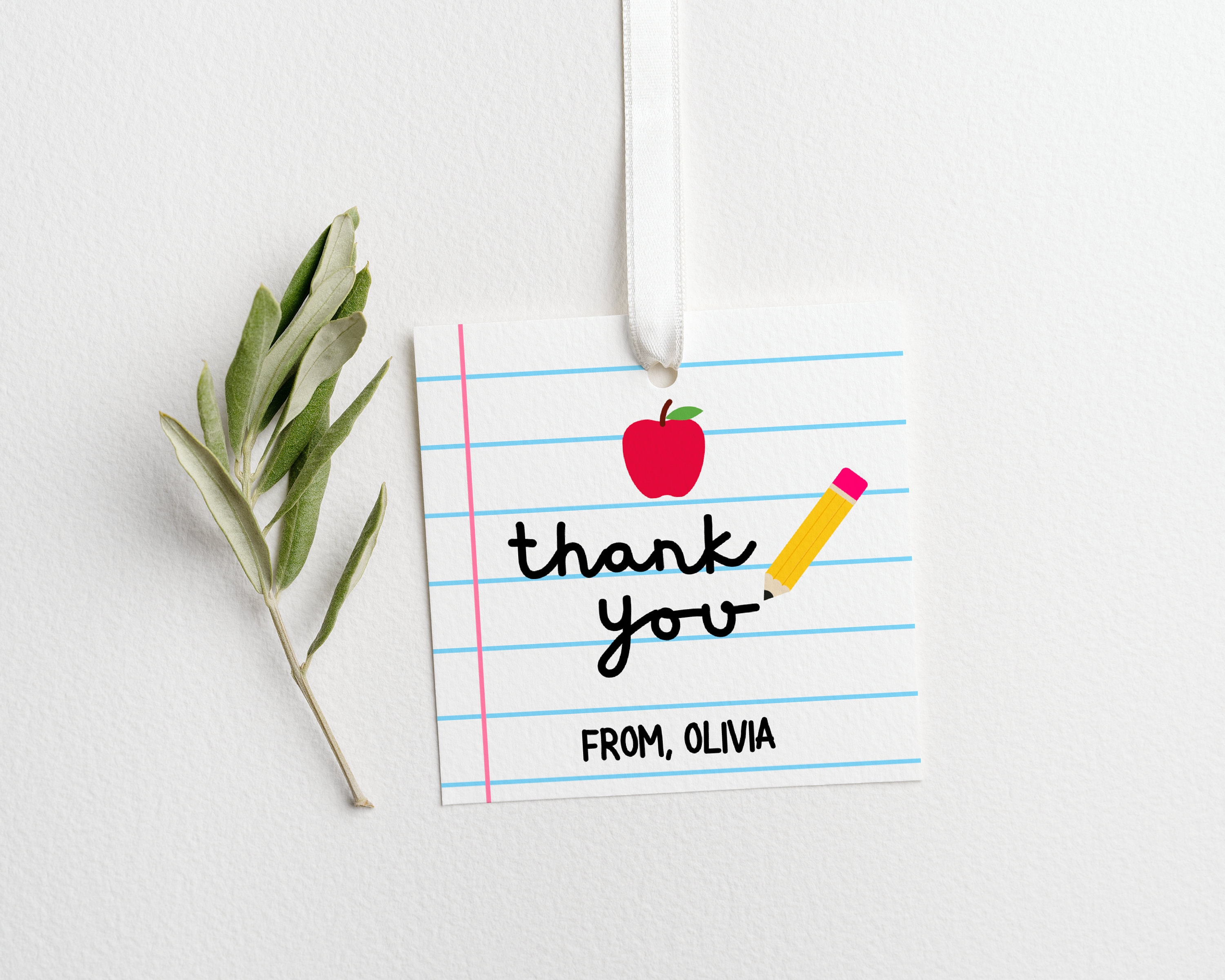 Teacher Appreciation Tag, Printable Teacher Appreciation Week Gift Tag ...