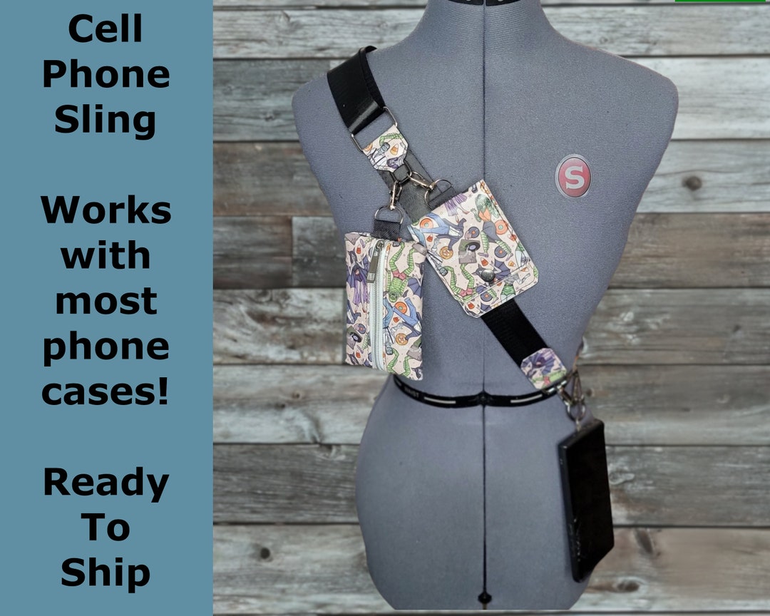 Monster Mash Cell Phone Crossbody Sling With Zip Pouch, Cash/card ...
