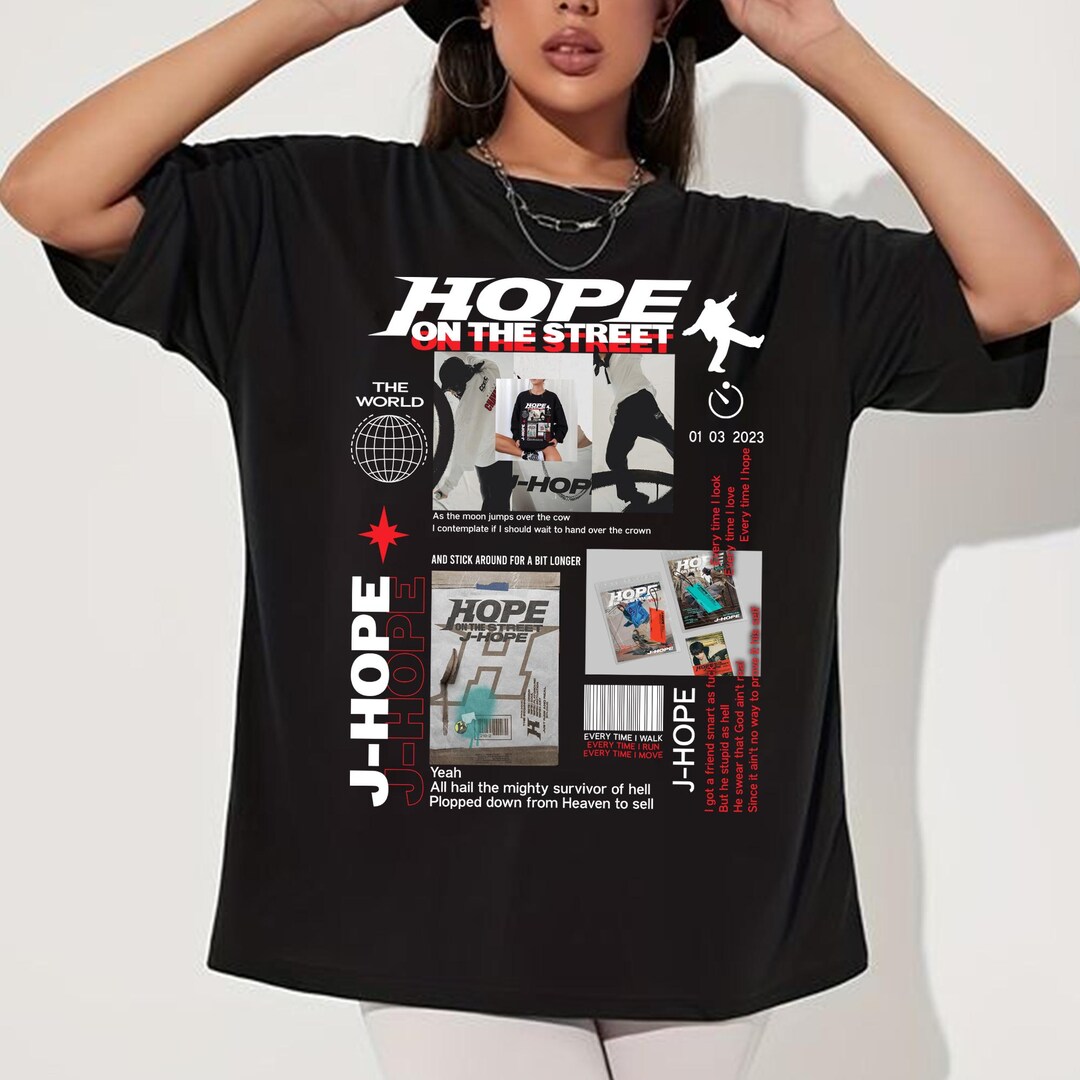 Retro J-hope Hope on the Street T-shirt, Hope on the Stage Tour Shirt ...