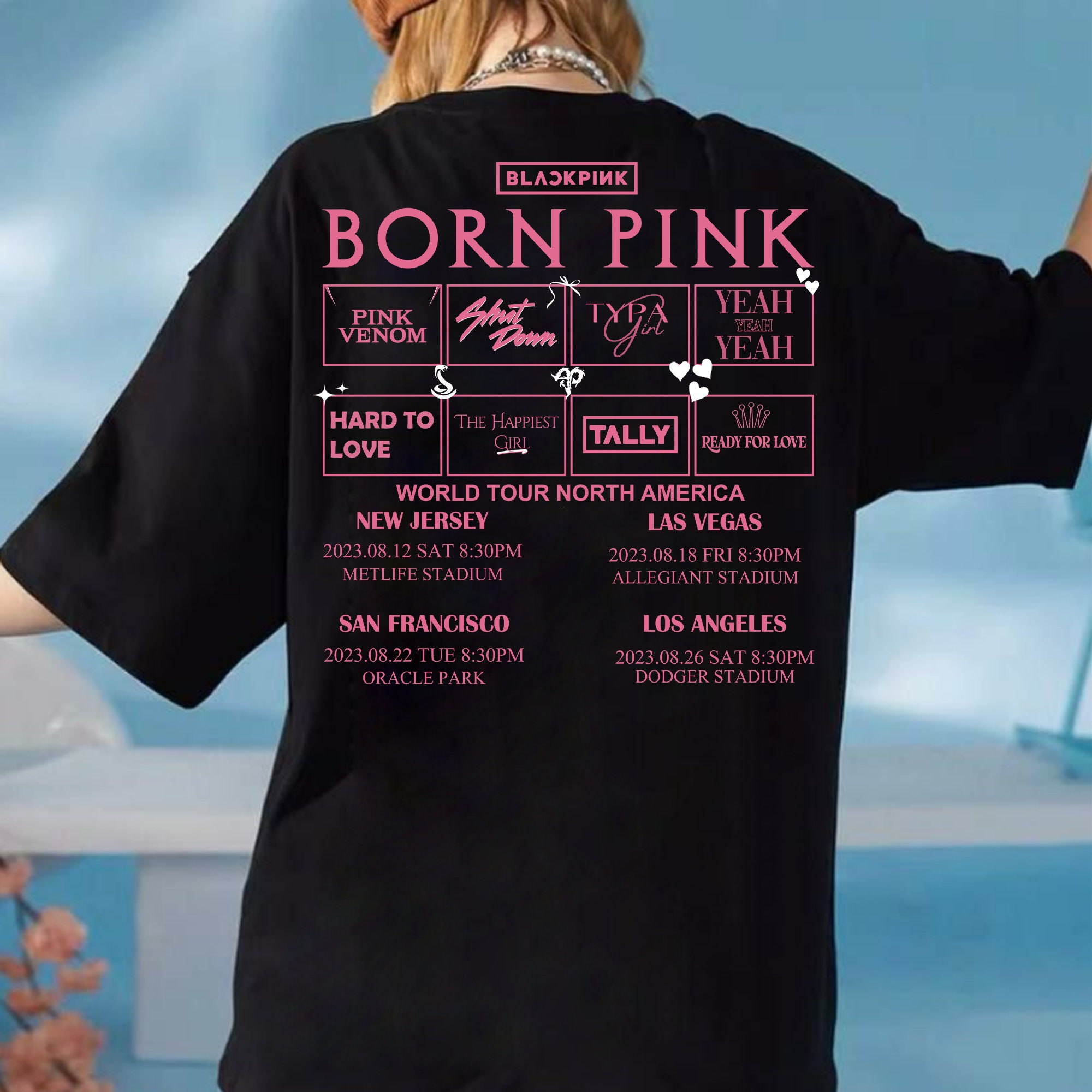 Vintage Black Pink T-shirt, Born Pink Album, Black Pink Tour Kpop Merch ...