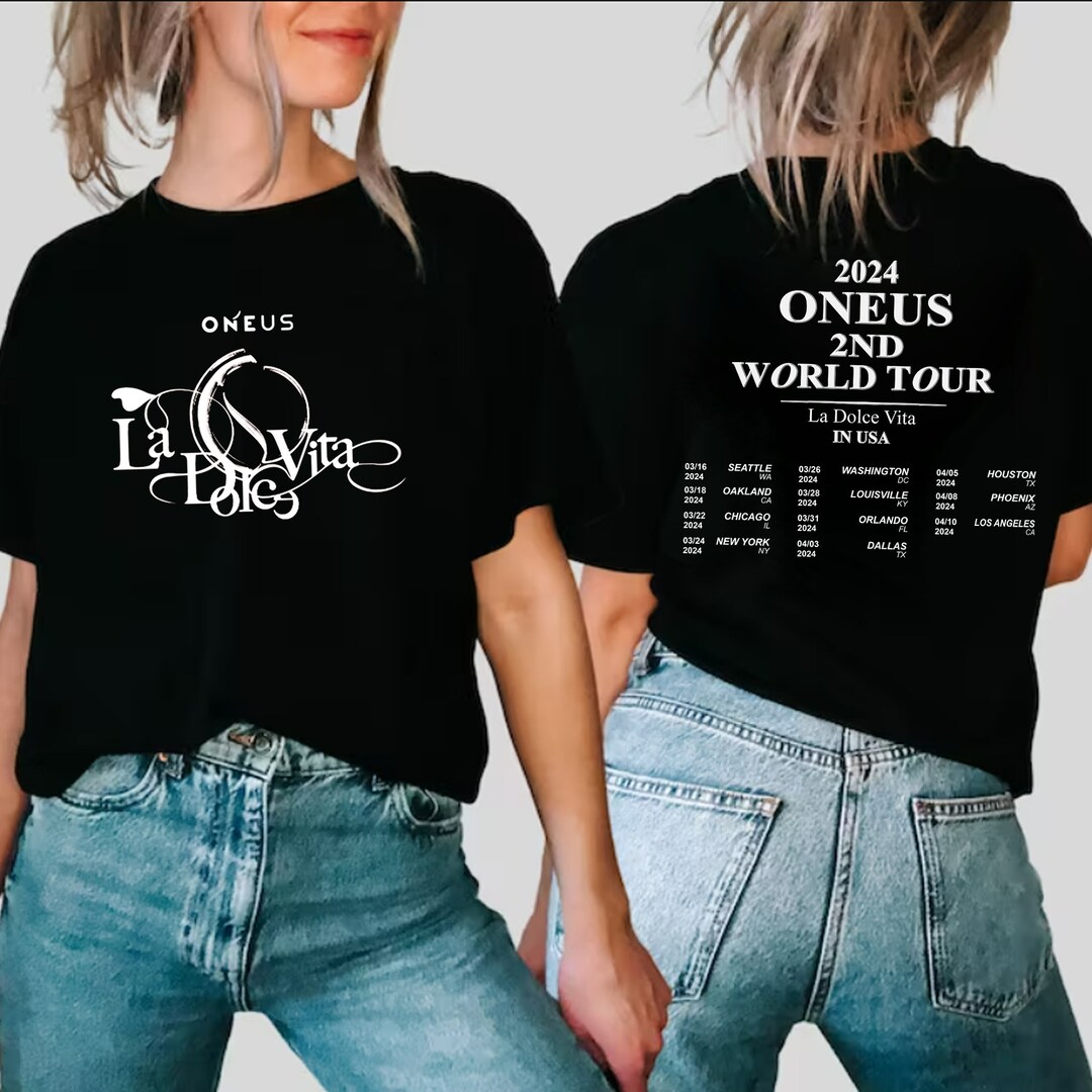 Oneus La Dolce Vita Tour T-shirt, Oneus 2nd World Tour Shirt, La Dolce ...