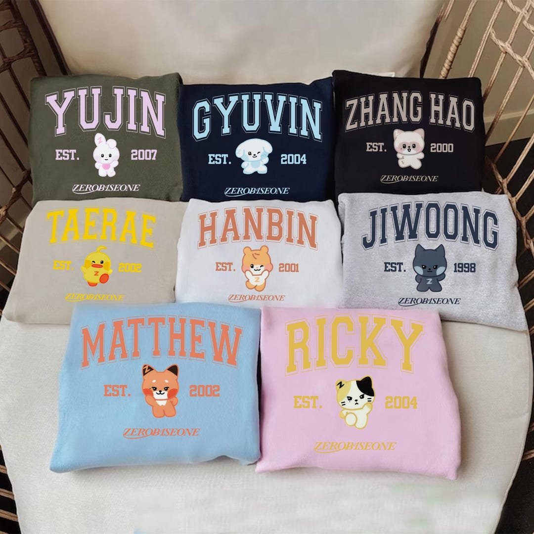 Zerobaseone Zeroni Members Sweatshirt, ZB1 Cinema Paradise Album Shirt ...