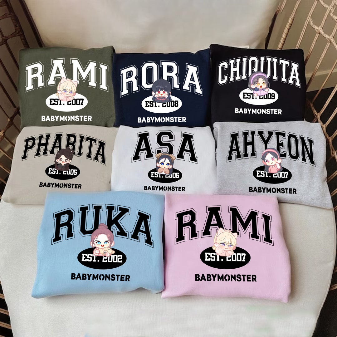 Babymonster Members Chibi Sweatshirt, Babymons7er Album Shirt ...