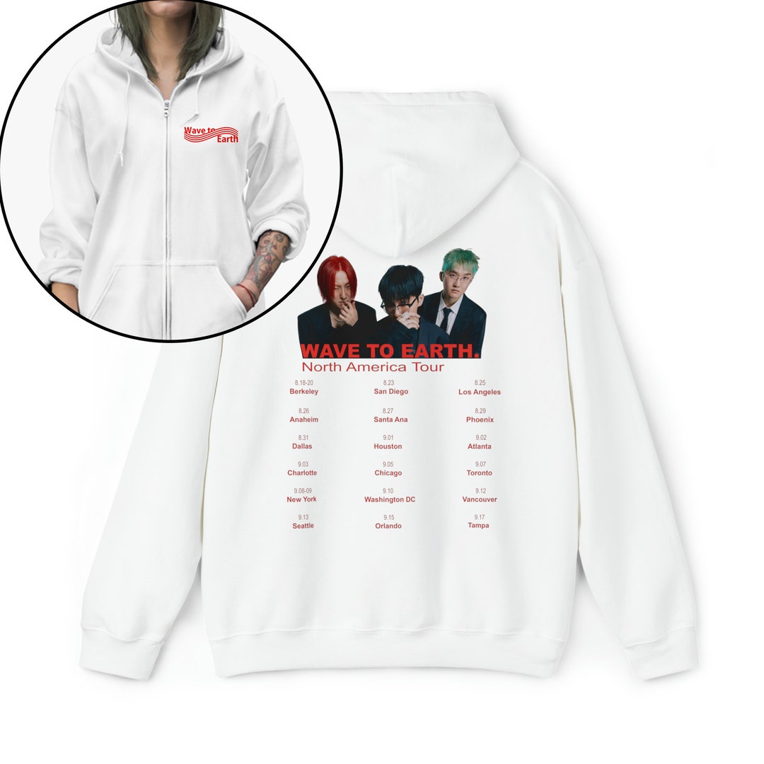 Wave to Earth North America Tour Zip Hoodie, Wave to Earth Tour 2023 ...