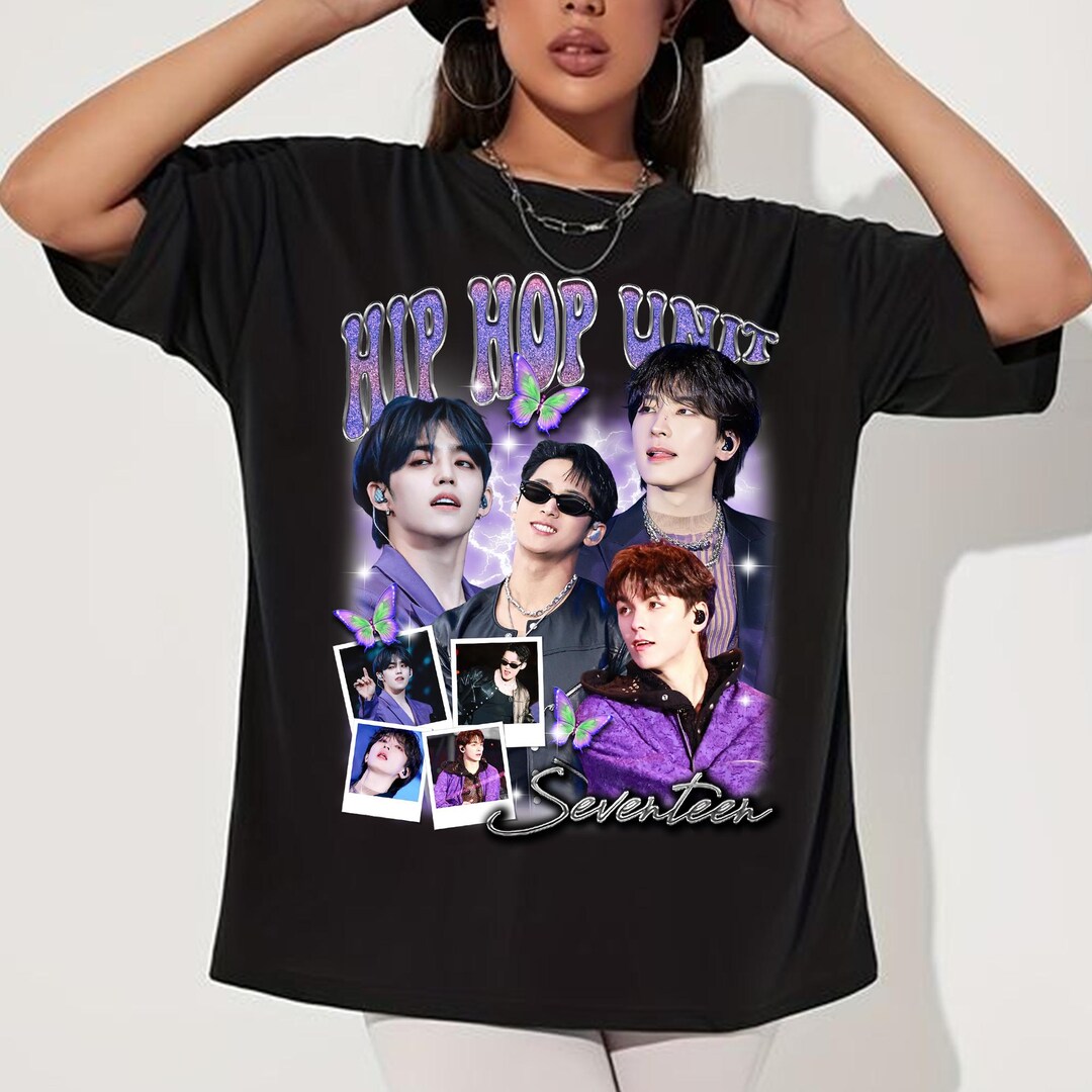 Hip Hop Unit Seventeen Graphic T-shirt, Seventeen Right Here World Tour ...