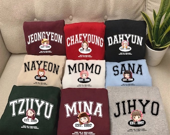 Cute Twice Members Chibi Sweatshirt, Twice Kpop Shirt, Twice Jihyo ...
