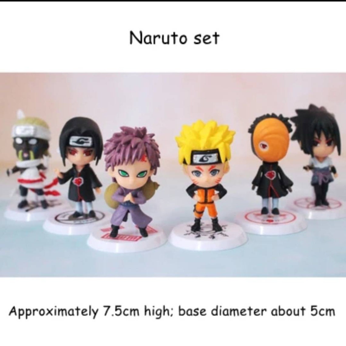 6 Naruto Figure Set Anime, 7cm Uchiha Itachi ,uzumaki Gaara ,kakashi ...
