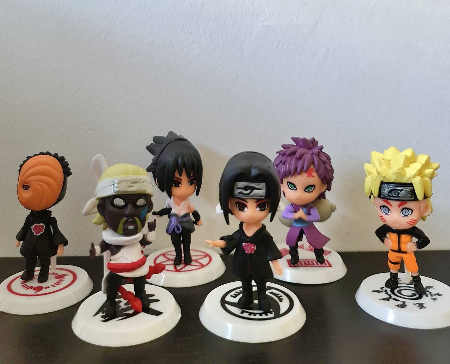 6 Naruto Figure Set Anime, 7cm Uchiha Itachi ,uzumaki Gaara ,kakashi ...