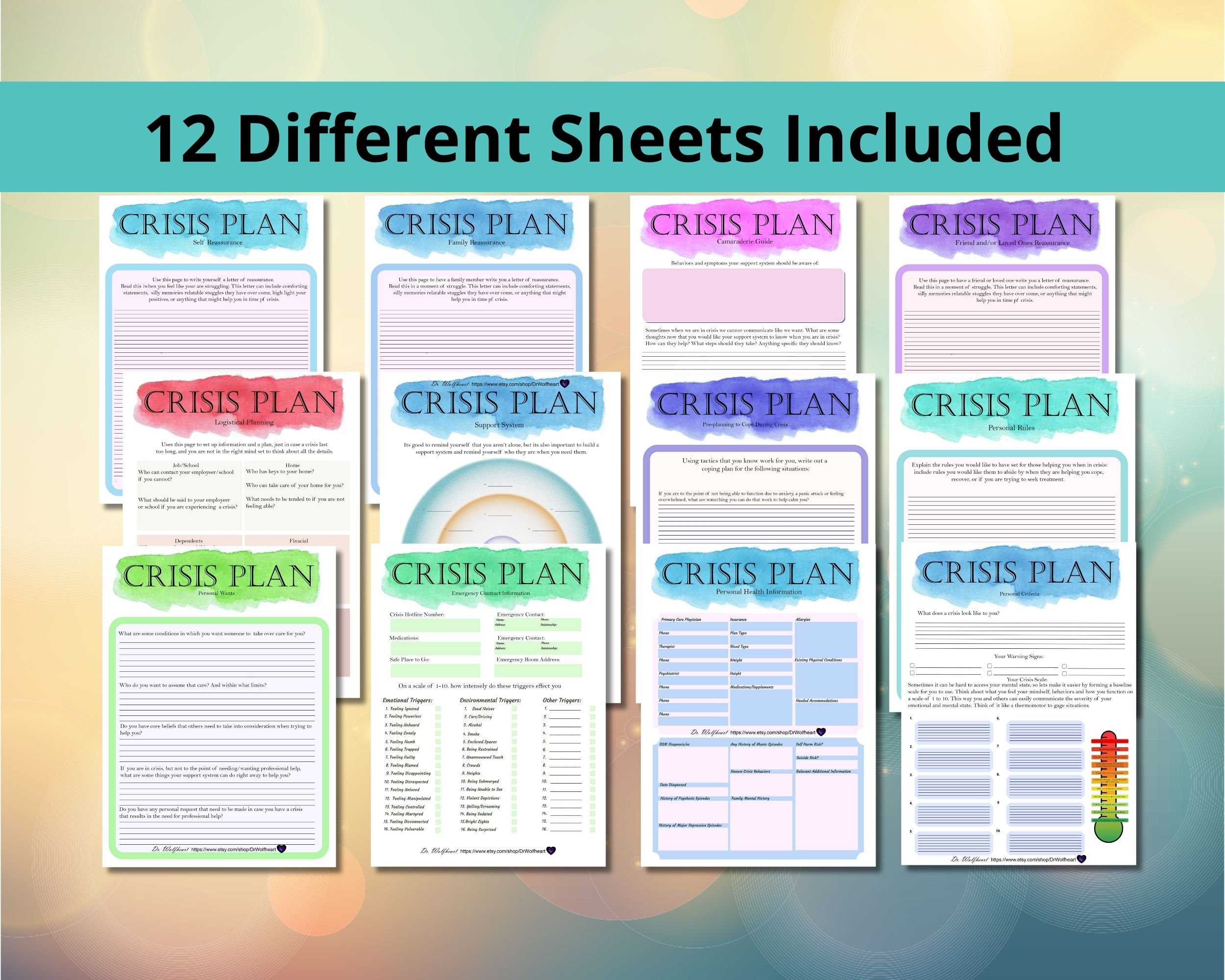 Therapy Bundle Crisis Intervention Preparation Plan for Mental Health ...