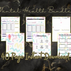 Printable Mental Health Activities CBT Worksheets Situation Processing ...