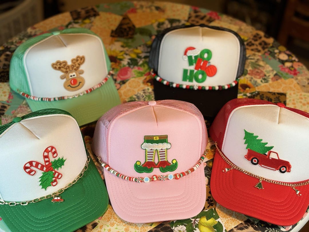 Christmas Trucker Hat, Custom Trucker Hat, Christmas Gift, Christmas ...