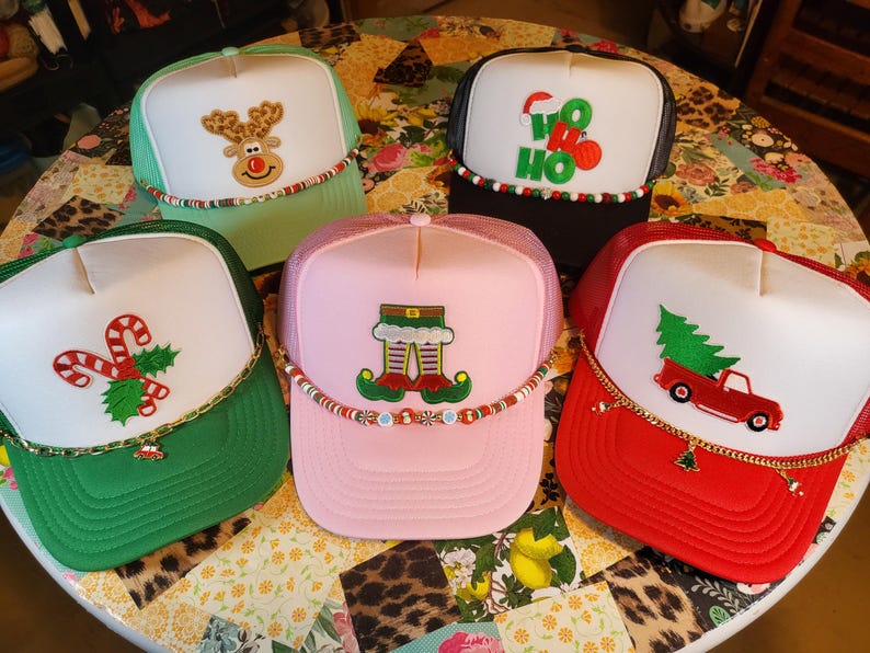 Christmas Trucker Hat, Custom Trucker Hat, Christmas Gift, Christmas ...