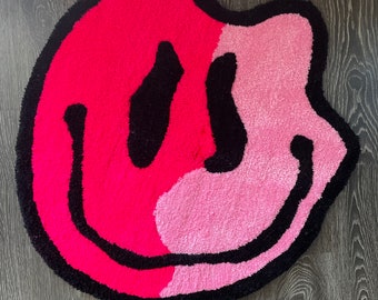 Trippy Smiley Face Rug - Etsy