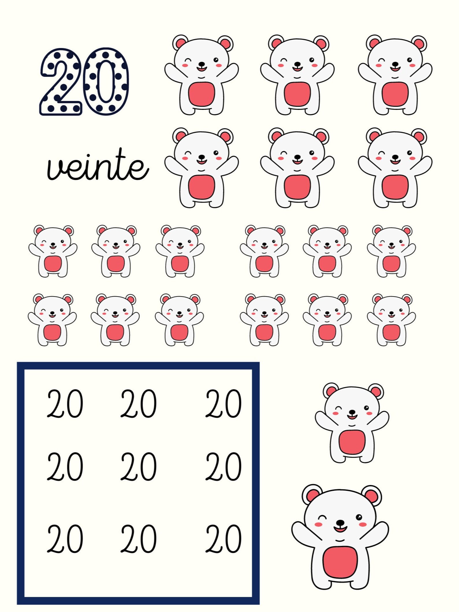 How Many Learn To Count 1 20 In Spanish Commercial Use Etsy How Many Learn To Count 1 20 In Spanish Commercial Use Etsy