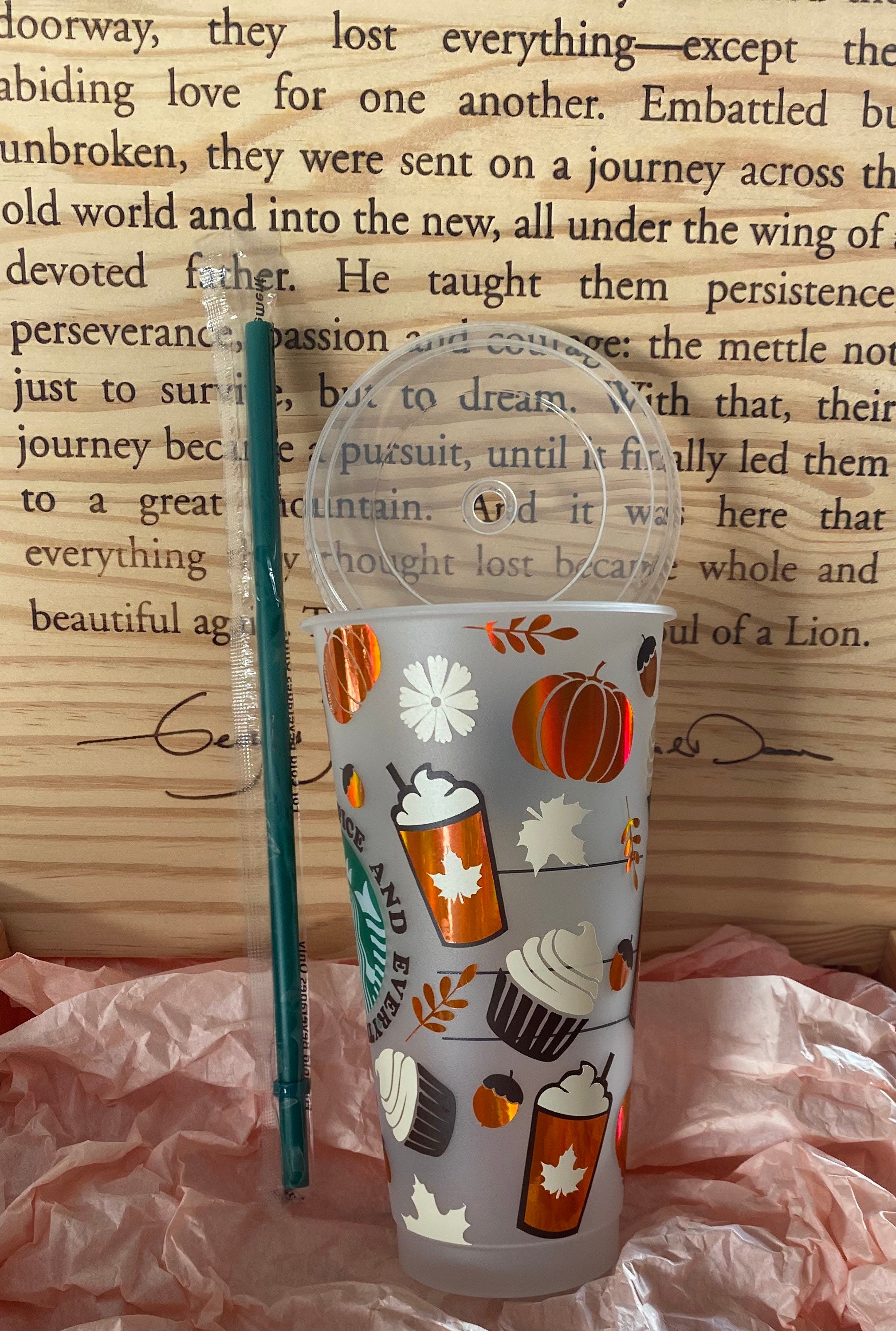 Fall Themed Starbucks Cup| Pumpkin Spice Starbucks Cup| Fall Cold Cup ...