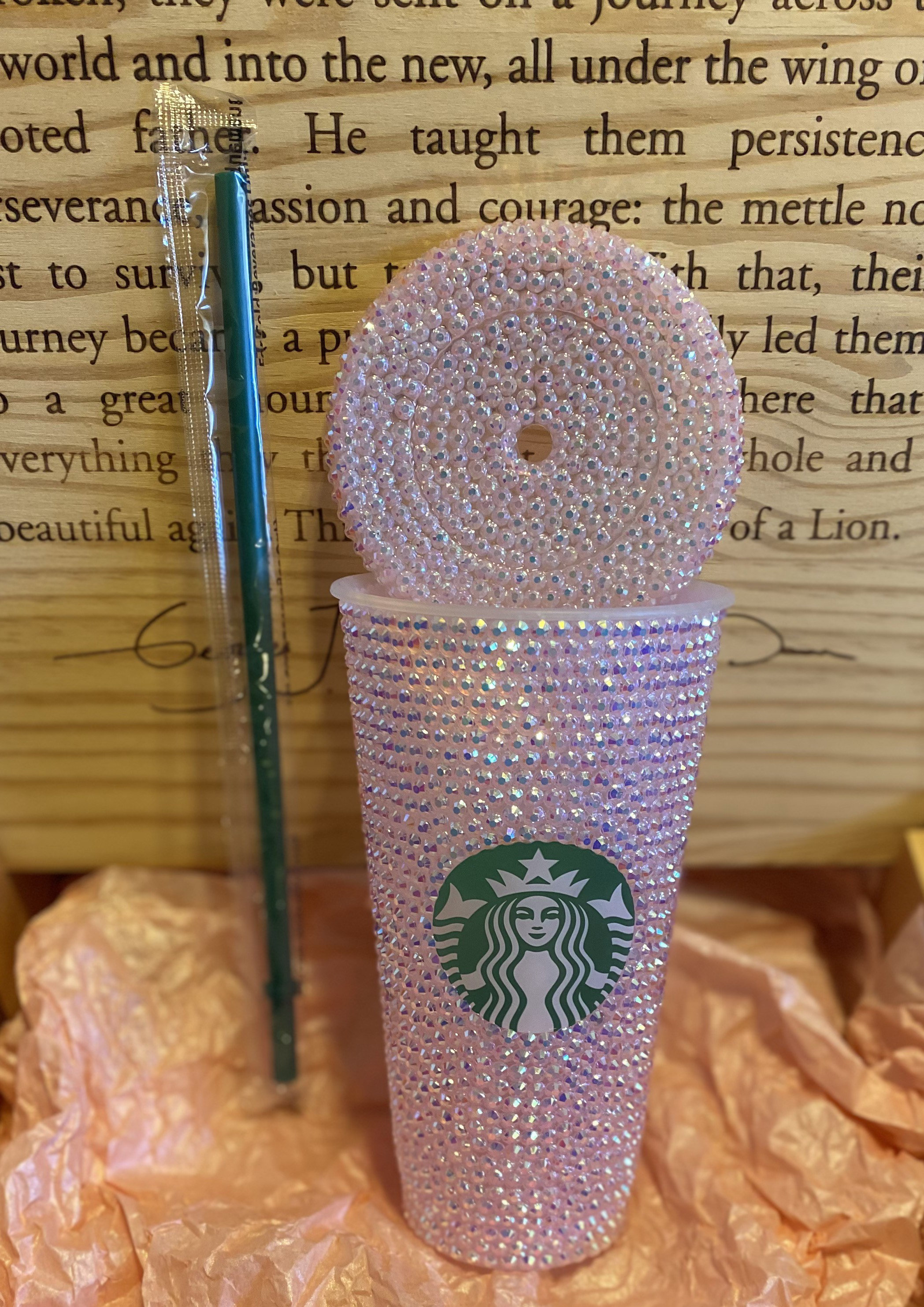 Pink Rhinestone Starbucks Cold Cup| Starbucks Reusable 24oz Cold Cup ...