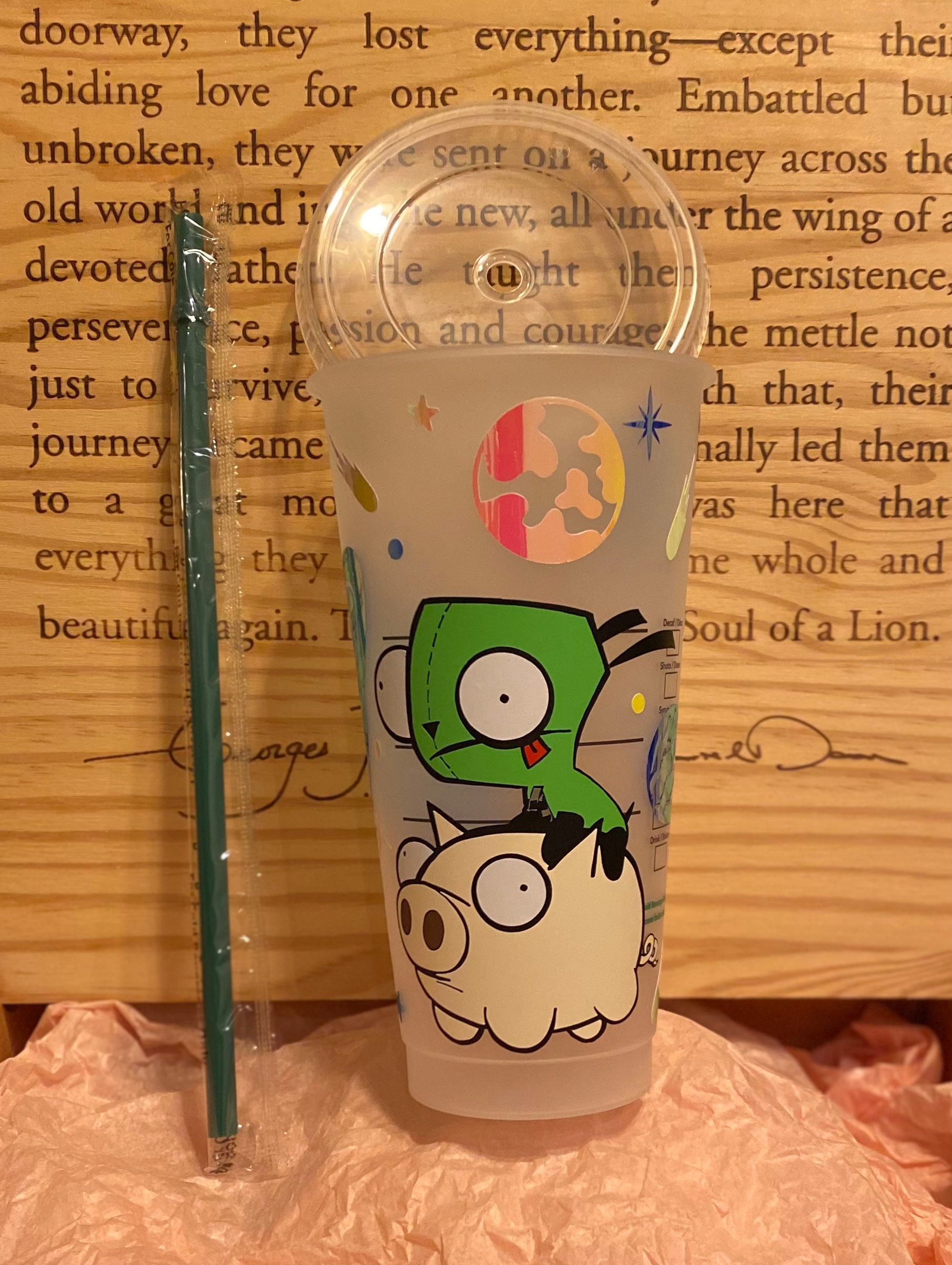 Invader Zim Cold Cup | Gir on Pig Starbucks Cup - Etsy