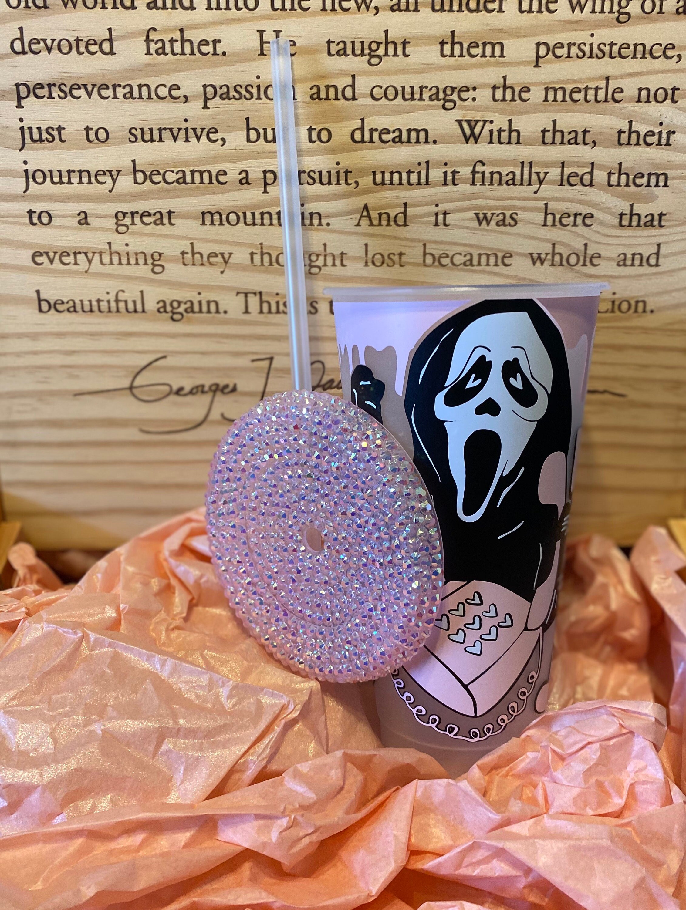 Ghost Face Cold Cup Scream Cup Rhinestones Scream Cup - Etsy