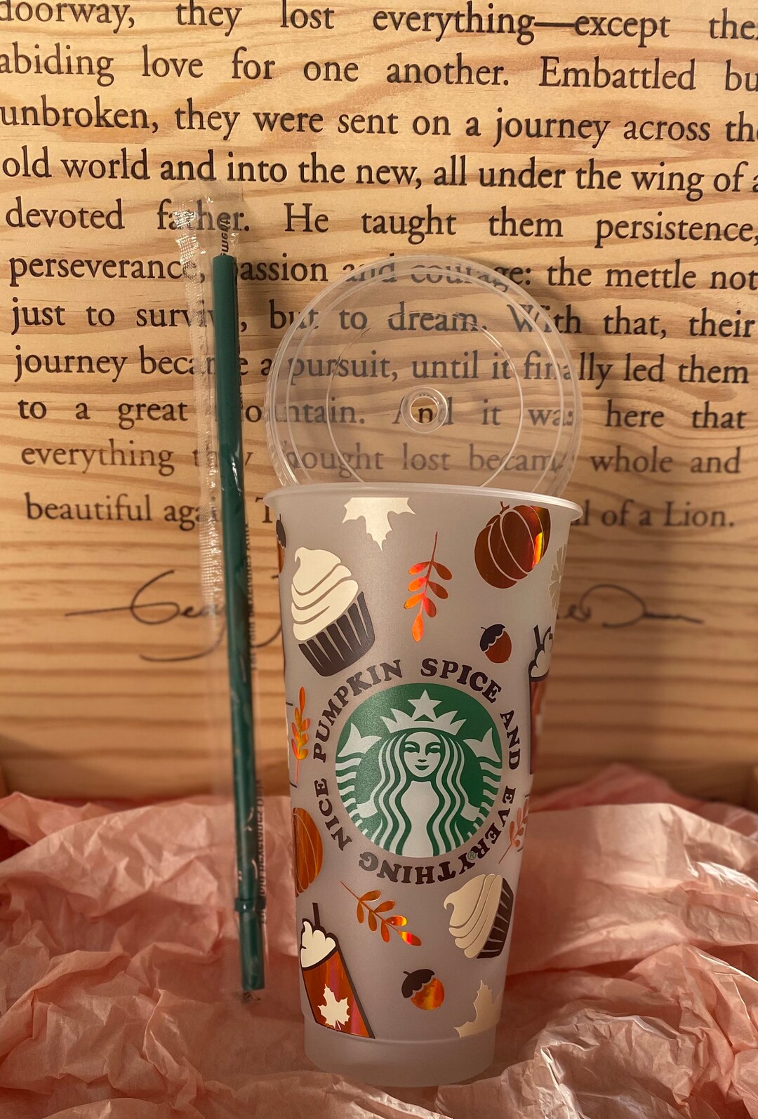 Fall Themed Starbucks Cup| Pumpkin Spice Starbucks Cup| Fall Cold Cup ...