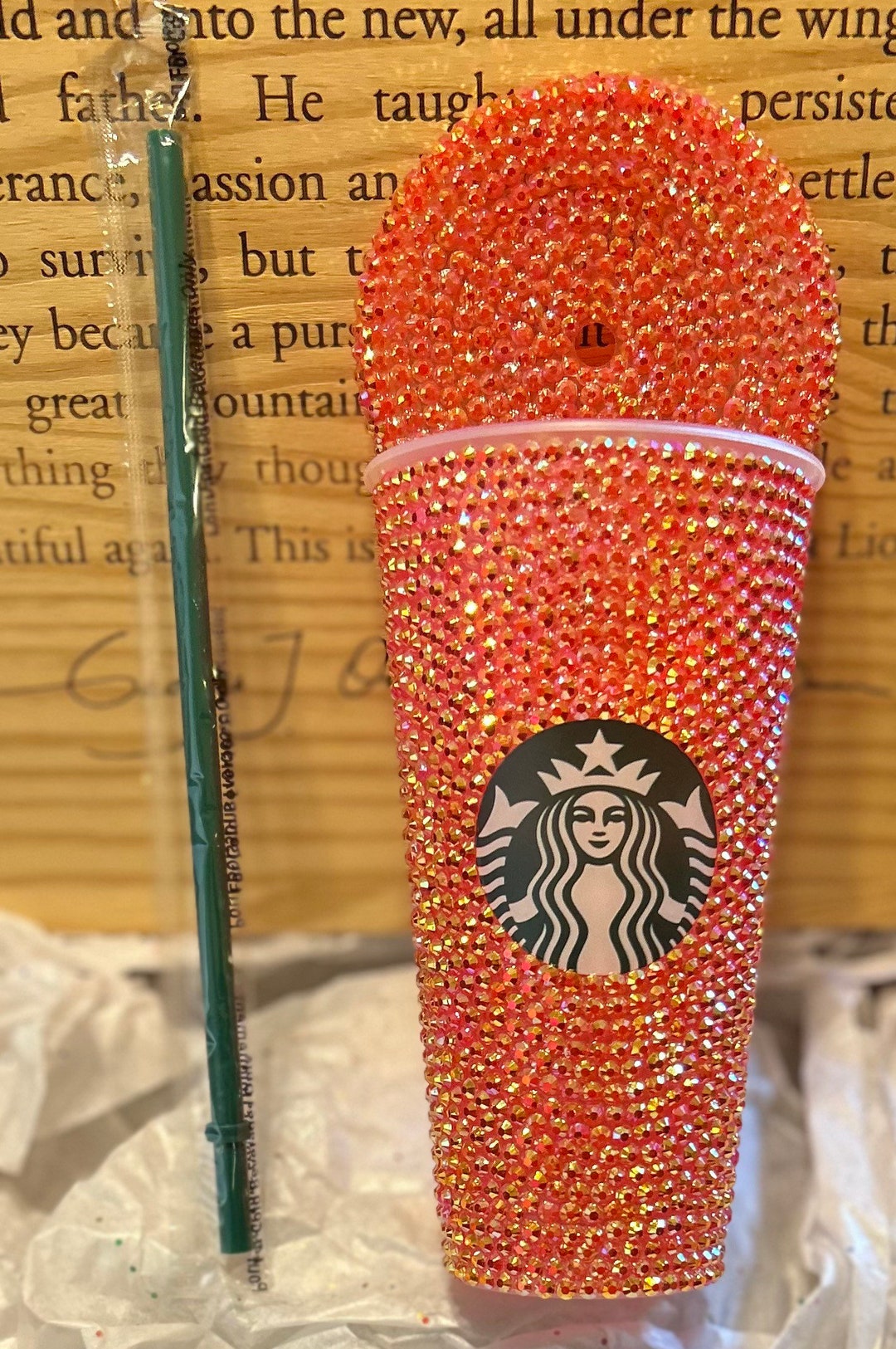 Red Rhinestone Starbucks Cold Cup| Starbucks Reusable 24oz Cold Cup ...