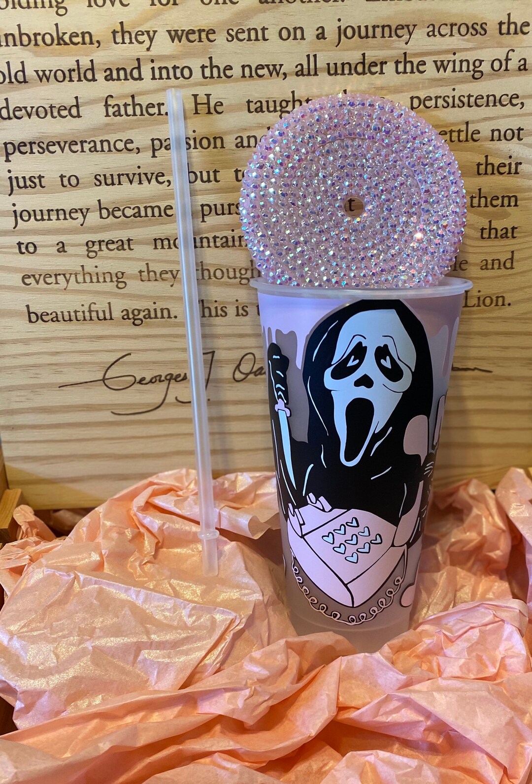 Ghost Face Cold Cup Scream Cup Rhinestones Scream Cup Ghost Face Cup ...