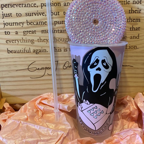 Ghost Face Cold Cup Scream Cup Rhinestones Scream Cup - Etsy