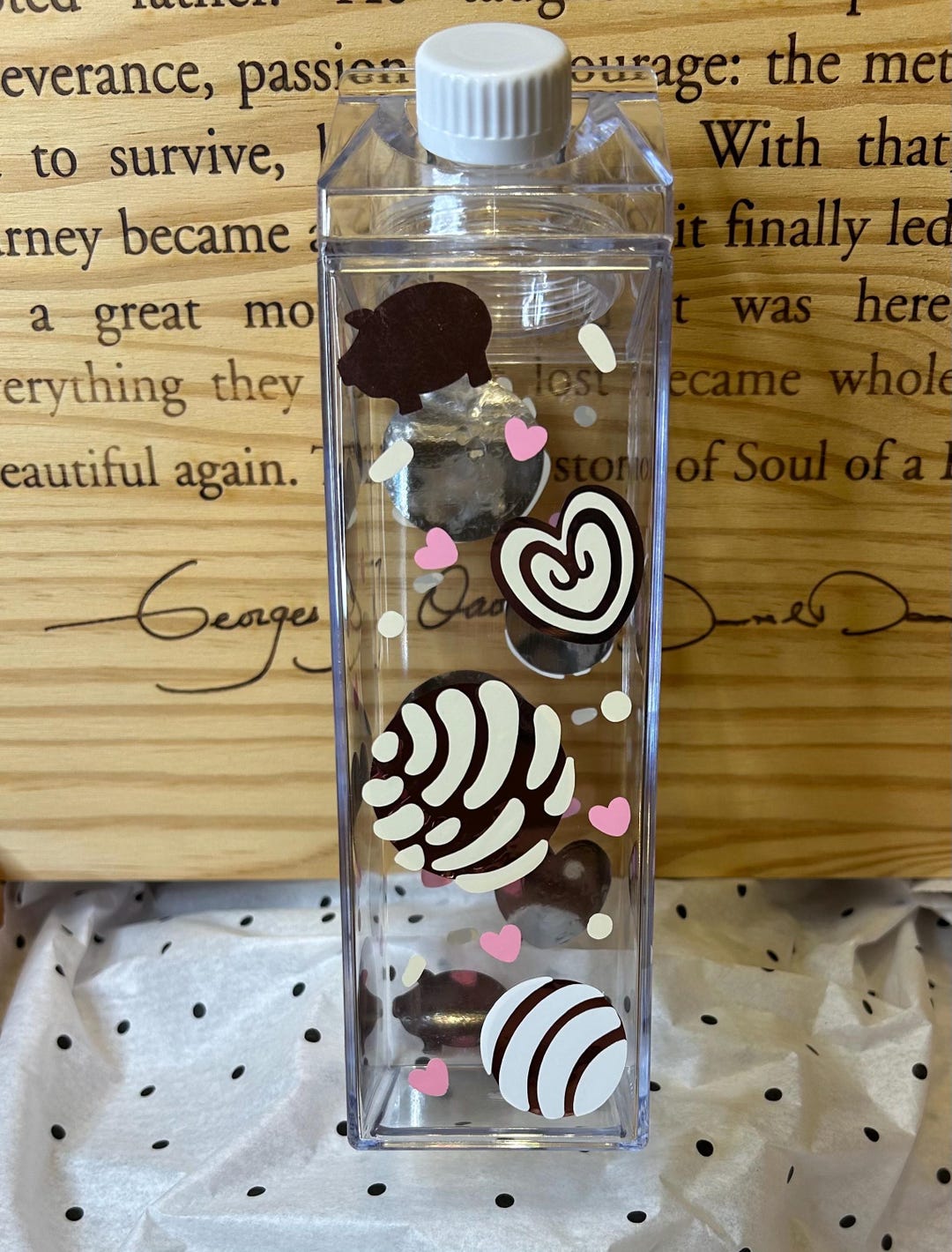 Milk Carton Water Bottle| Concha Water Bottle| Water Bottle| 17oz Water ...