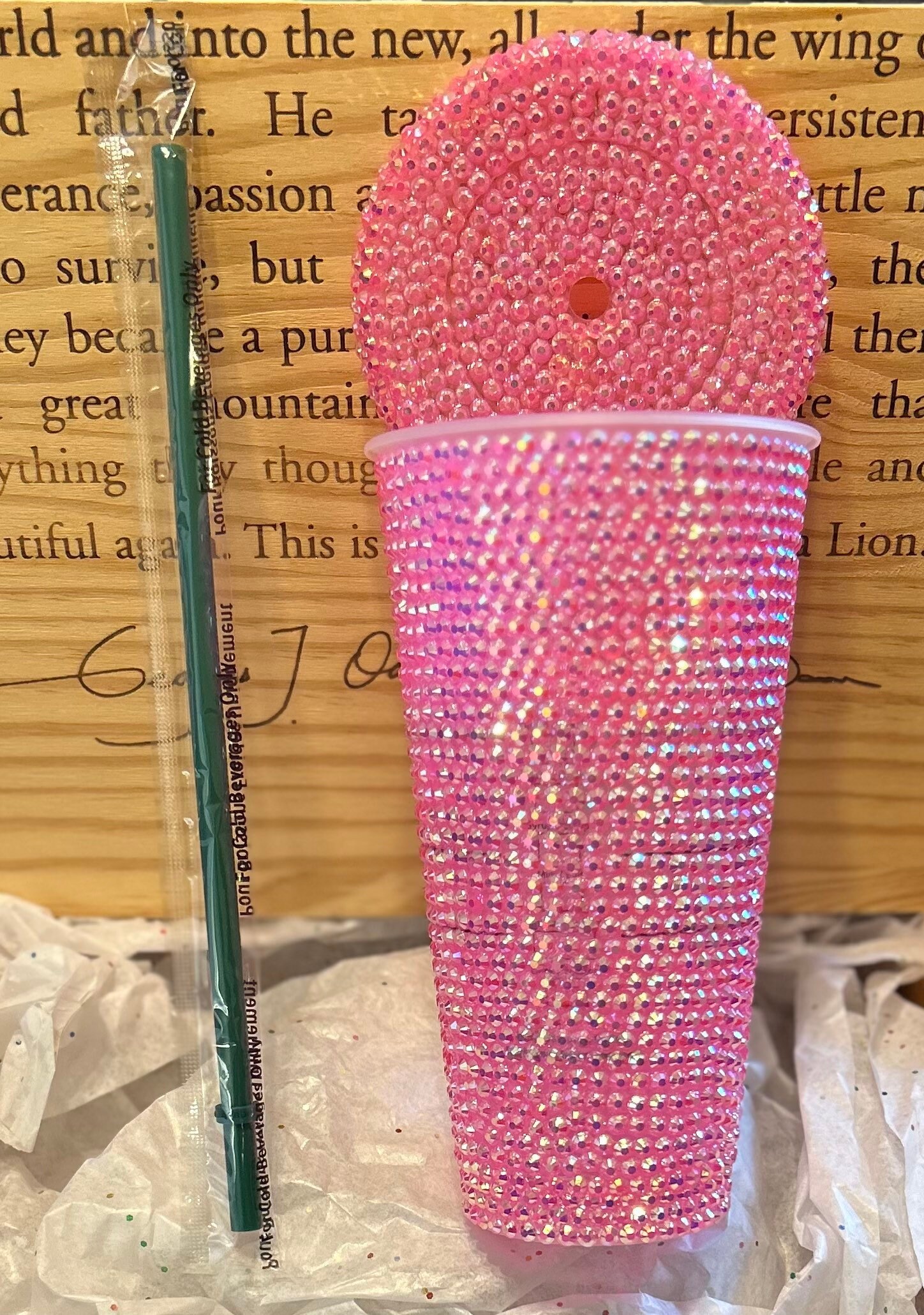 Hot Pink Rhinestone Starbucks Cold Cup Starbucks Reusable 24oz Cold Cup ...