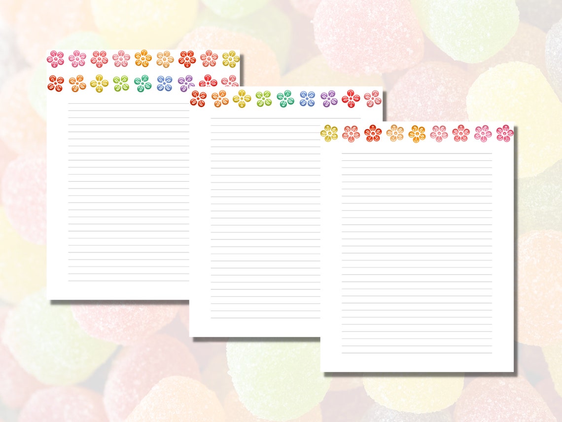 Stationery Set Letter Writing Set Lined Paper Printable - Etsy