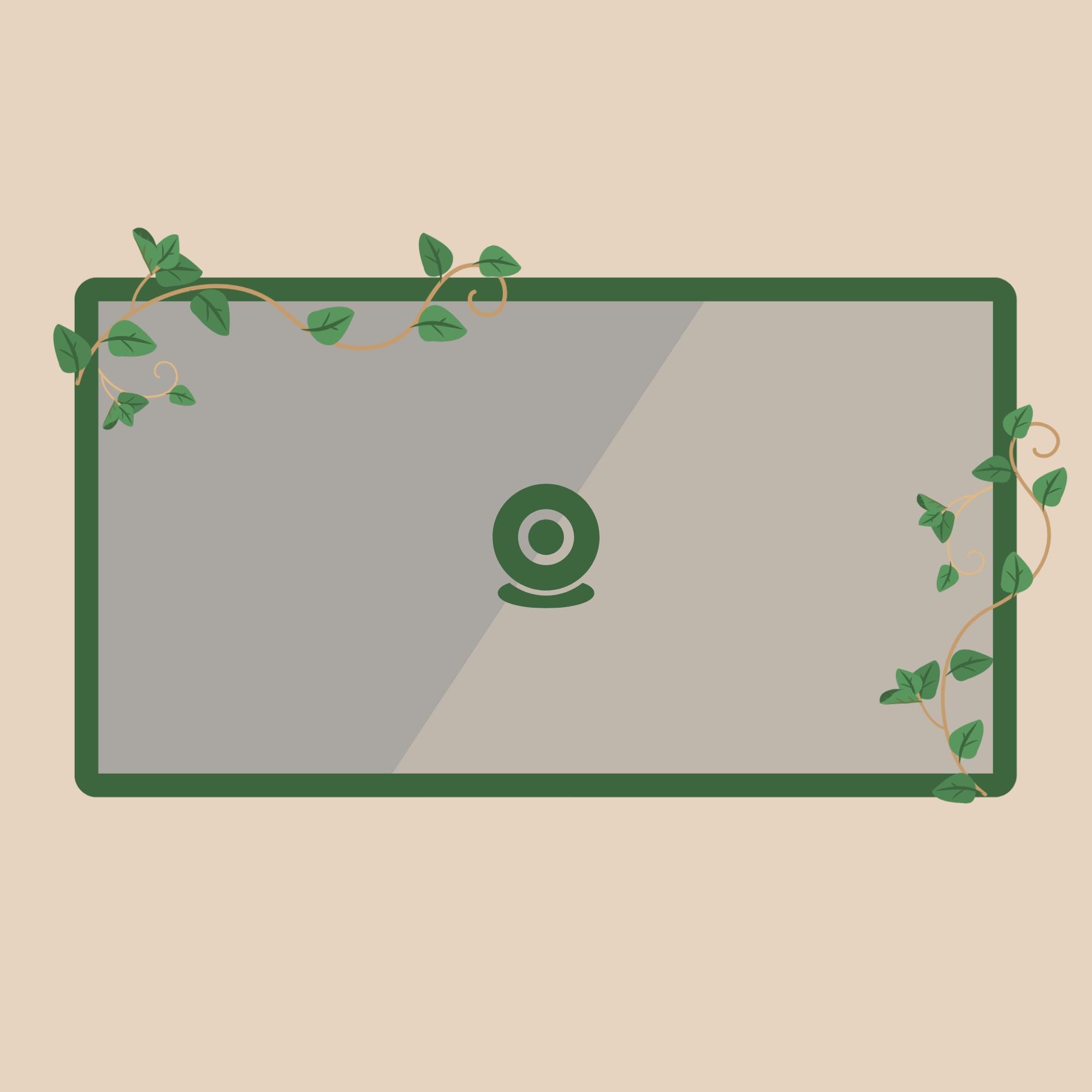 Green Nature Twitch Overlay: Webcam Border PNG (digital Download) - Etsy