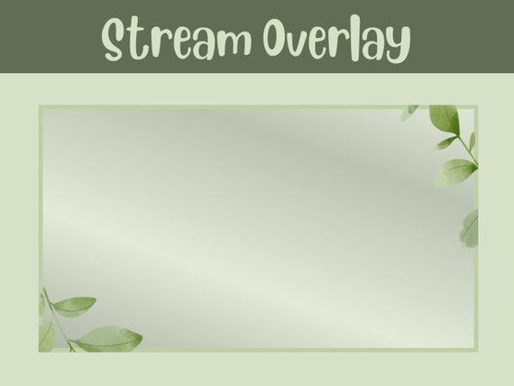 Twitch Stream Overlay Youtube Overlay Green Stream Overlay | Etsy UK
