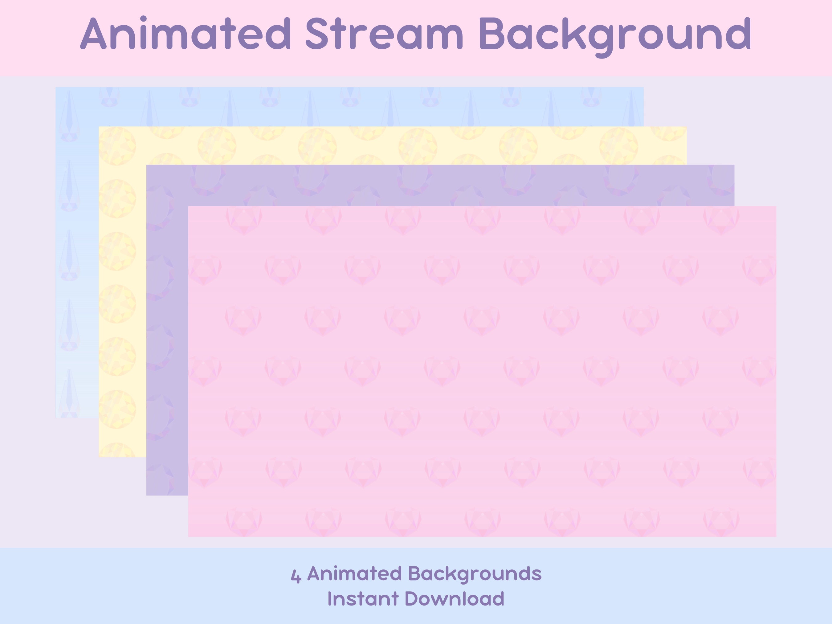 Animated Twitch Background Vtuber Overlay Stream Overlay - Etsy UK