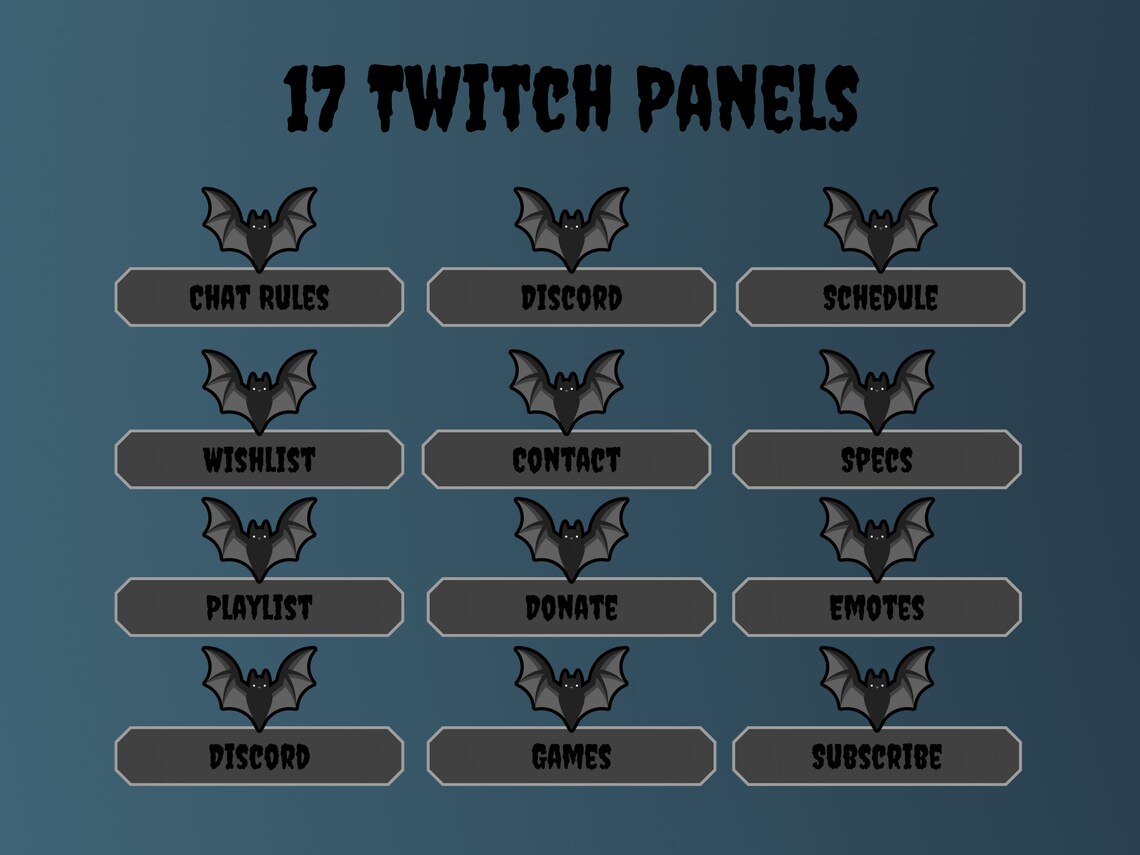 Twitch Panels, Goth Twitch Panels, About Me Panels, Twitch Profile ...