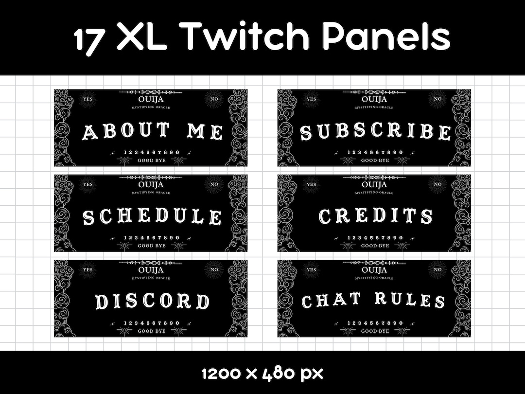 Twitch Panels, Halloween Twitch Panels, Twitch Header, Ouija Twitch ...