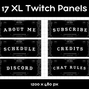 Twitch Panels, Halloween Twitch Panels, Twitch Header, Ouija Twitch ...