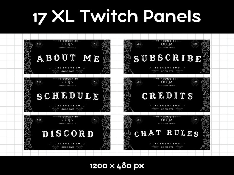 Twitch Panels, Halloween Twitch Panels, Twitch Header, Ouija Twitch ...