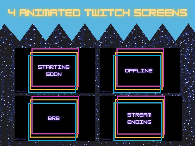 Animated Twitch Screen Animated Stream Screen Starting Soon | Etsy
