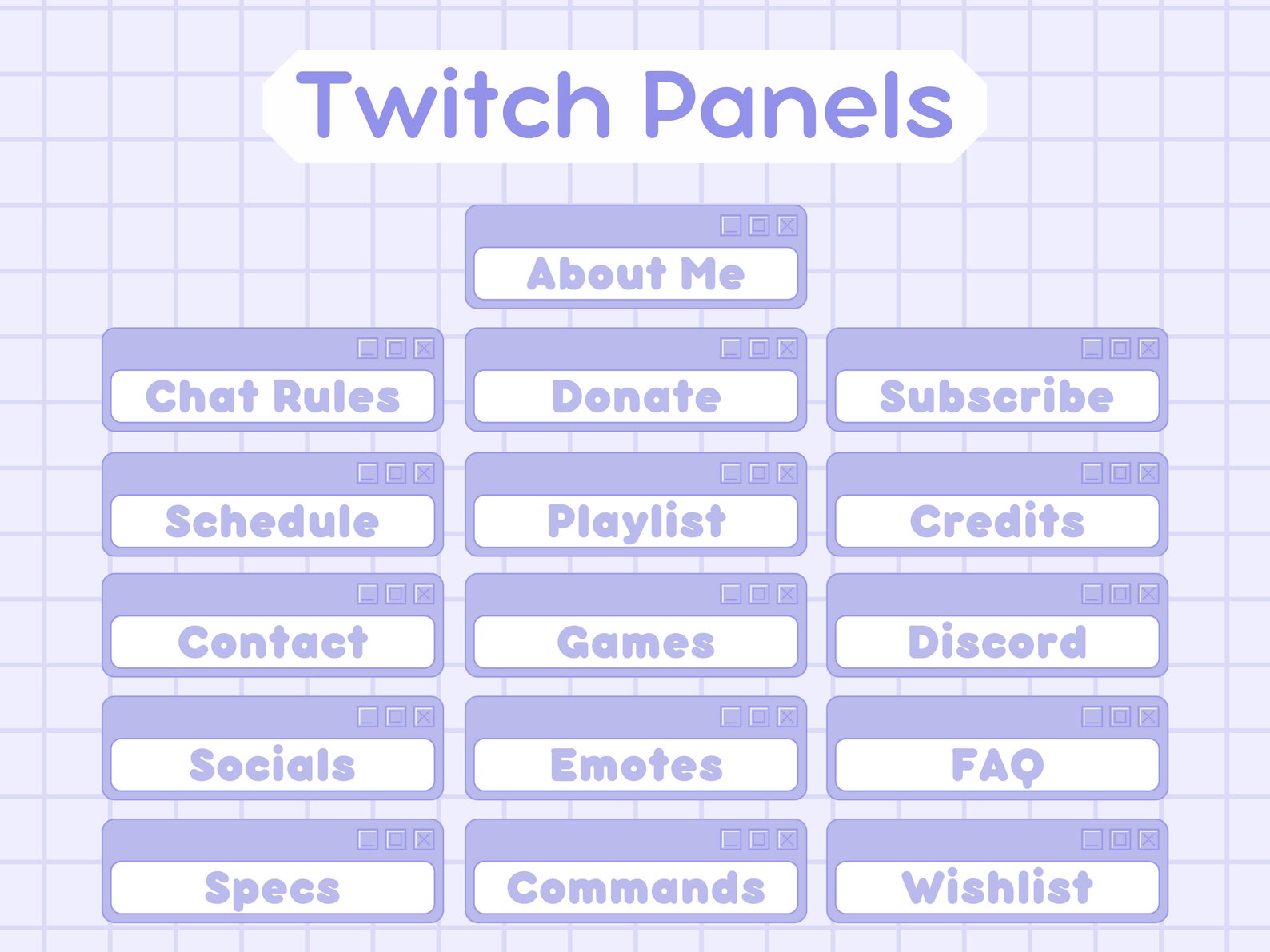 Twitch Panels Twitch About Me Panels Pastel Twitch Stream - Etsy