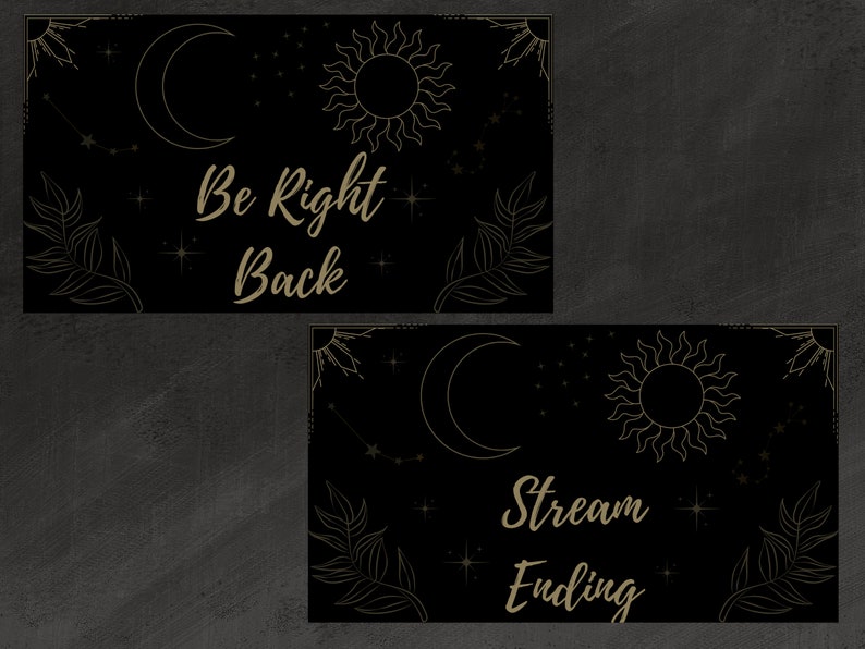 Celestial Twitch Screens, Moon Twitch Overlay, Animated Twitch Screens ...