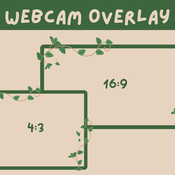 Green Plant Webcam Overlay - Etsy