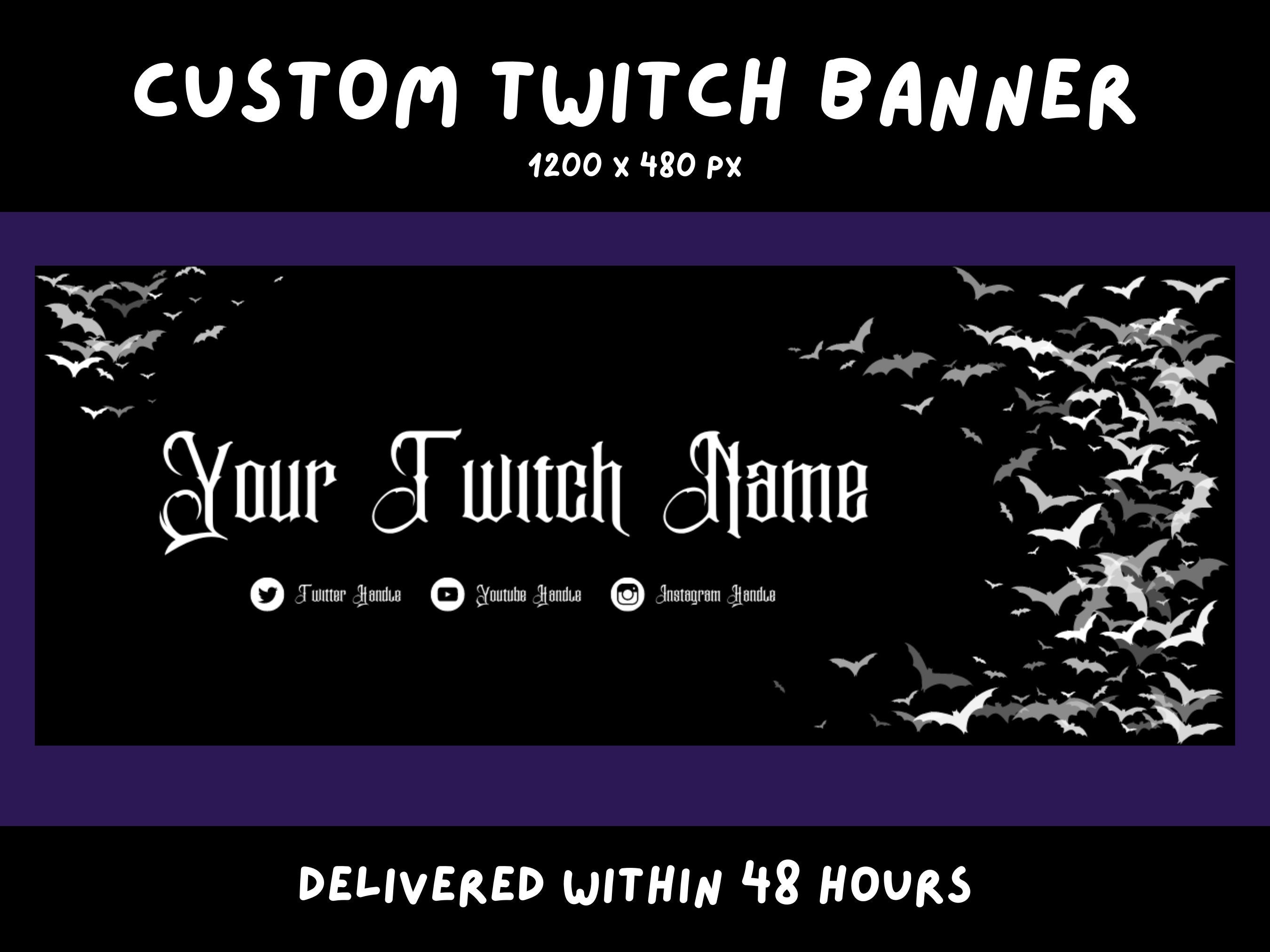 Custom Twitch Banner, Streamer Banner, Stream Header, Twitch Banner, - Etsy
