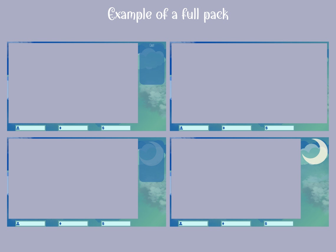 Custom Twitch Overlay Package — 4 Unique 1920×1080 Layouts (made-to ...