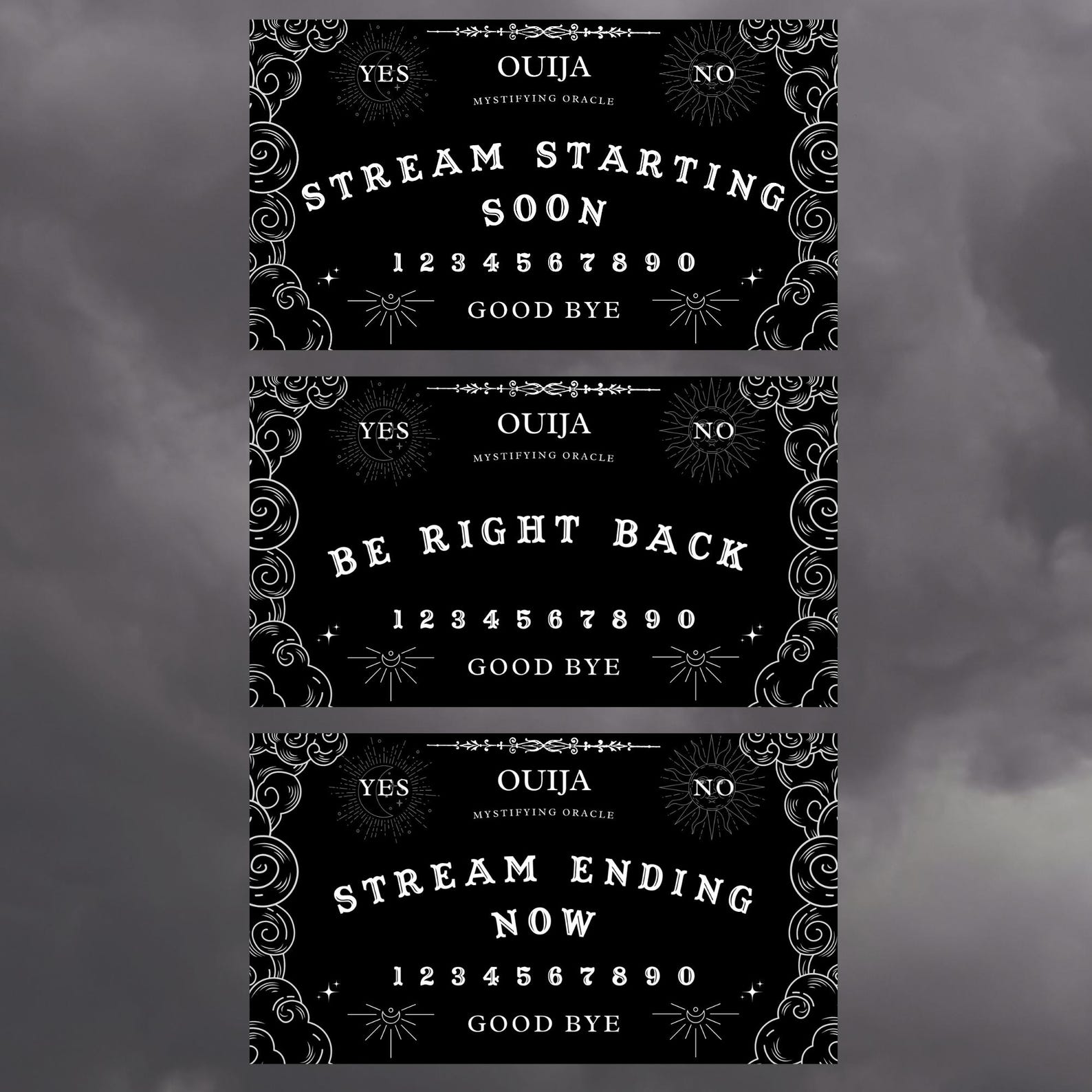 Animated Ouija Twitch Overlay – Spooky Horror Stream Screens (starting ...